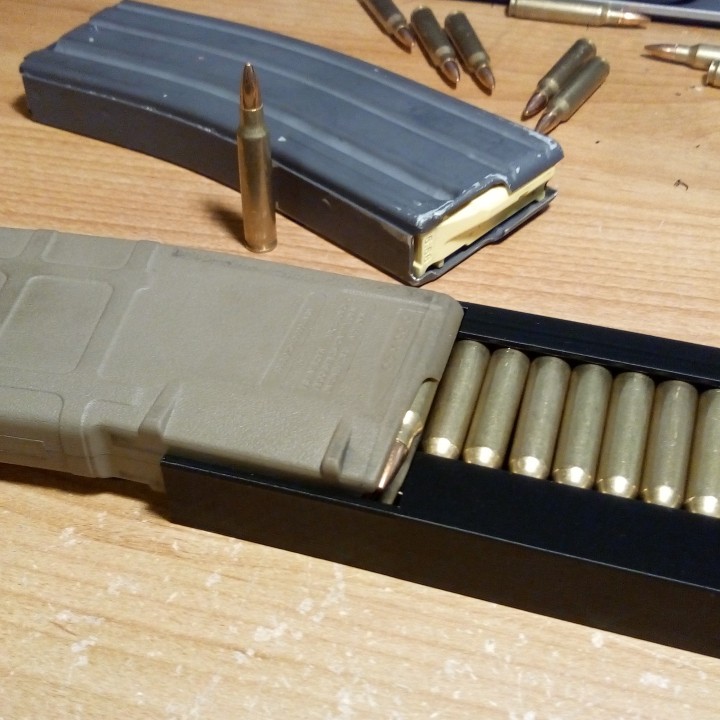 3D Printable AR15 10 Round Magazine Loader by Andrew Wunderlin