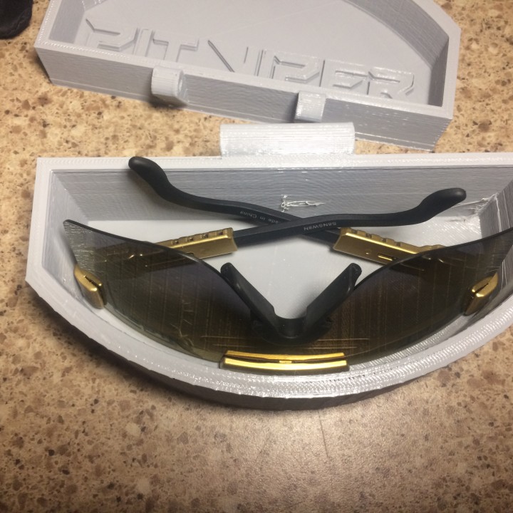 3D Printable Pit Viper Sunglasses Case by John Bailey