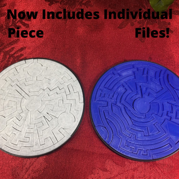 3D Printable Circle Puzzle 2-Pack by Jordan Dubois