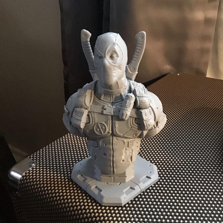 3D Print of Deadpool Bust (Remastered Supportless Edition) by Insanitiki