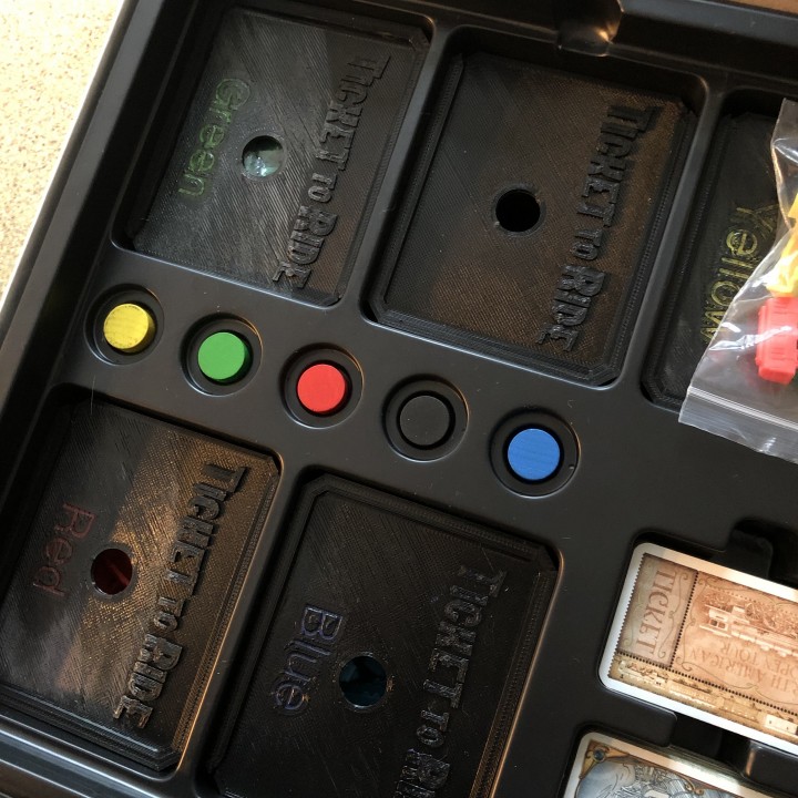 3D Printable Ticket to Ride USA play pieces boxes by Salvador Rooijmans