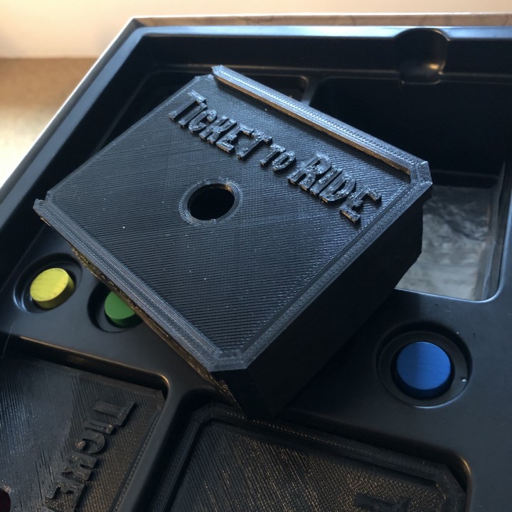 3D Printable Ticket to Ride USA play pieces boxes by Salvador Rooijmans