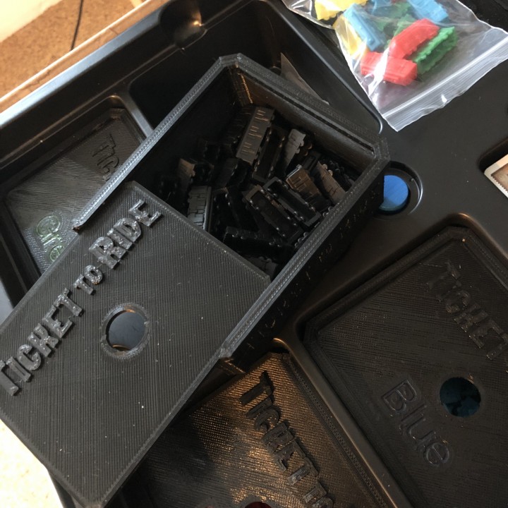 3D Printable Ticket to Ride USA play pieces boxes by Salvador Rooijmans