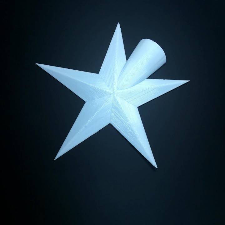 3D Printable Christmas Tree Topper by Albin