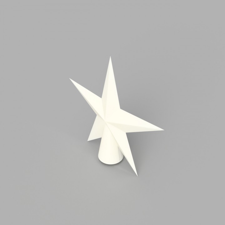 3D Printable Christmas Tree Topper by Albin