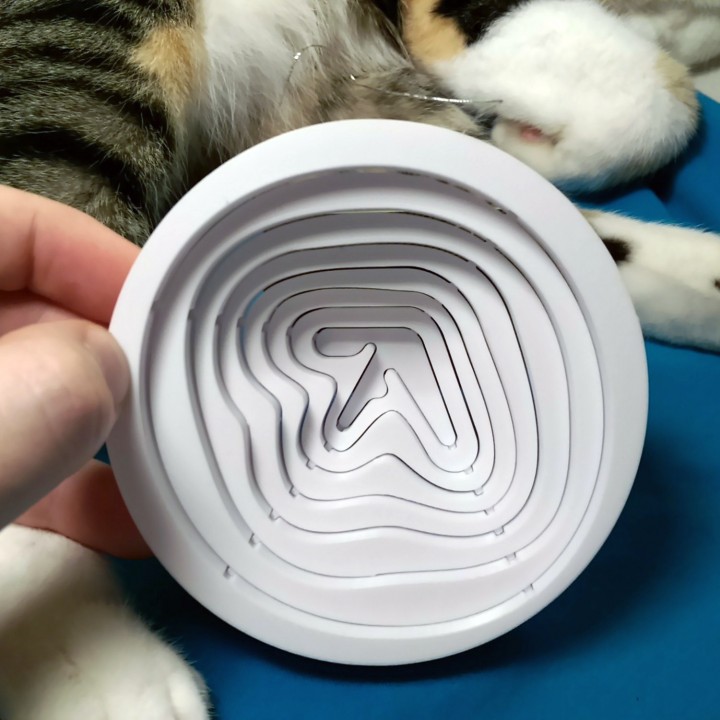 3D Printable Aphex Twin Collapse Logo Christmas Ornament by Chris Earley