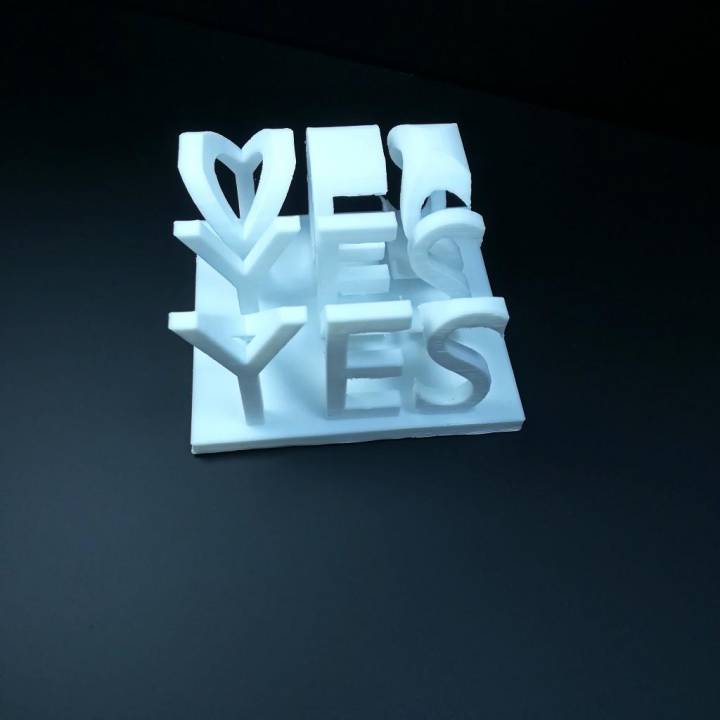 3D Printable yes\no plaque by Bob Morsch