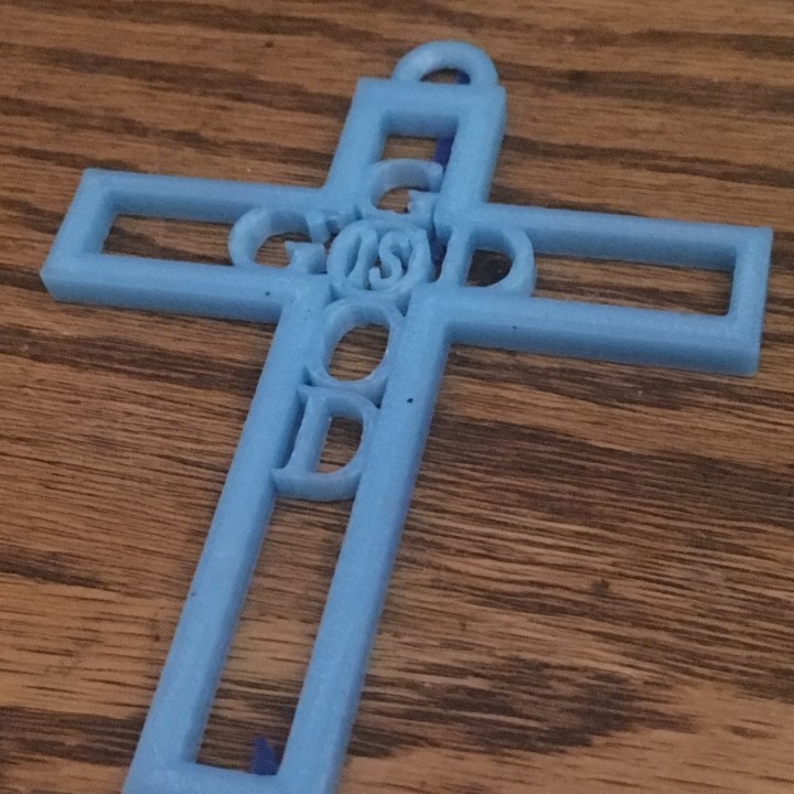 3D Printable God is Good Cross by Joshua Wilkins
