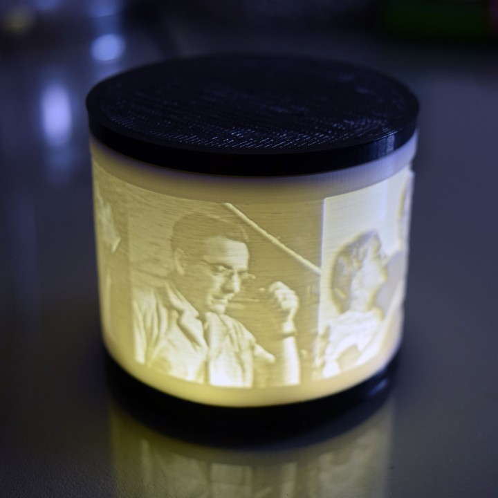 3D Printable Lithophane Display Art by Neil Sawhney