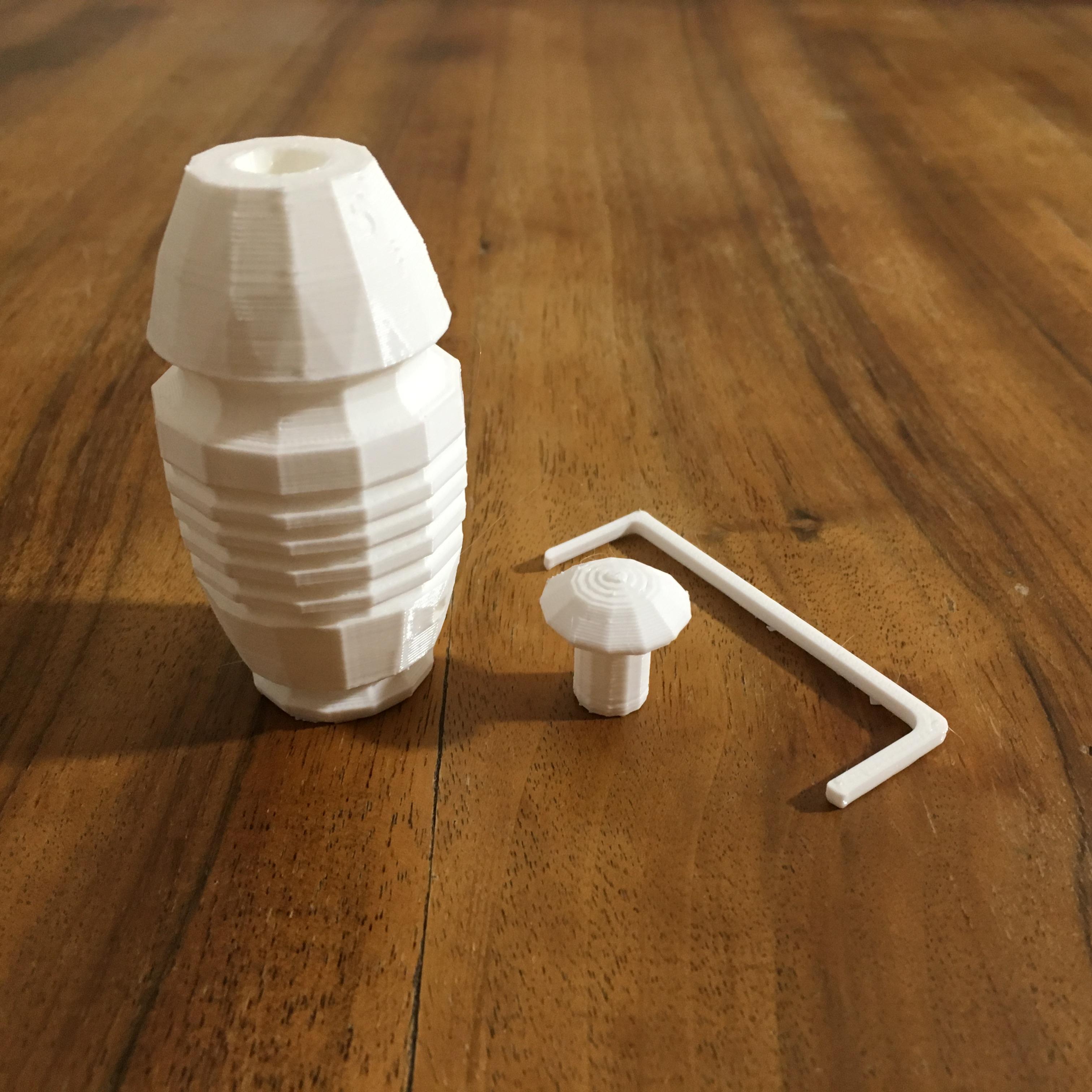 3D Printable SciFi Hand Grenade Spring Loadable by Robert Seth Proaps