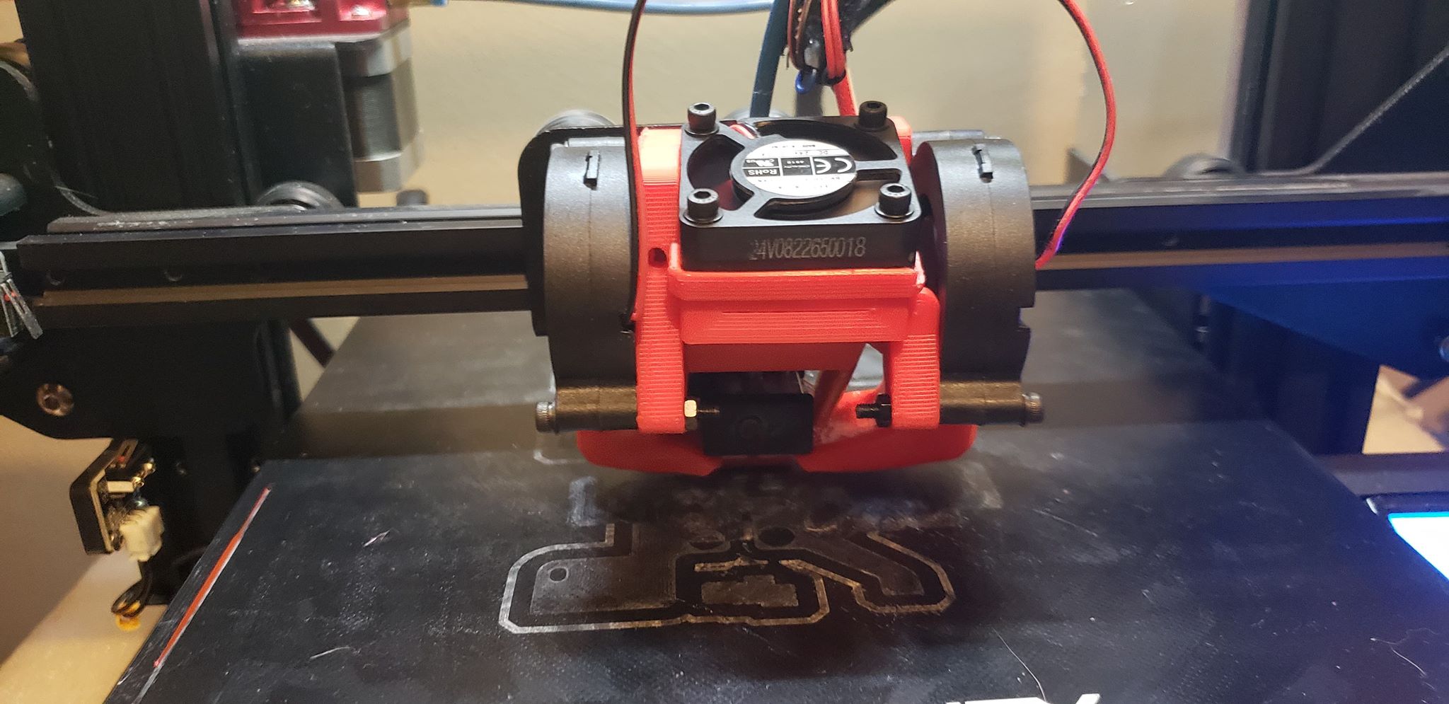 3D Printable CReality (E2/3/4, CR10) dual 5015 part cooling fanduct ...