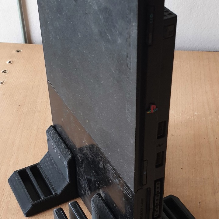 3D Printable Playstation 2 Vertical Stand by Douglas Dutton