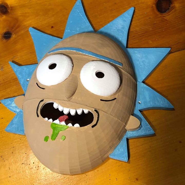 3D Printable Rick Sanchez Mask - Rick and Morty by Bob Blanco