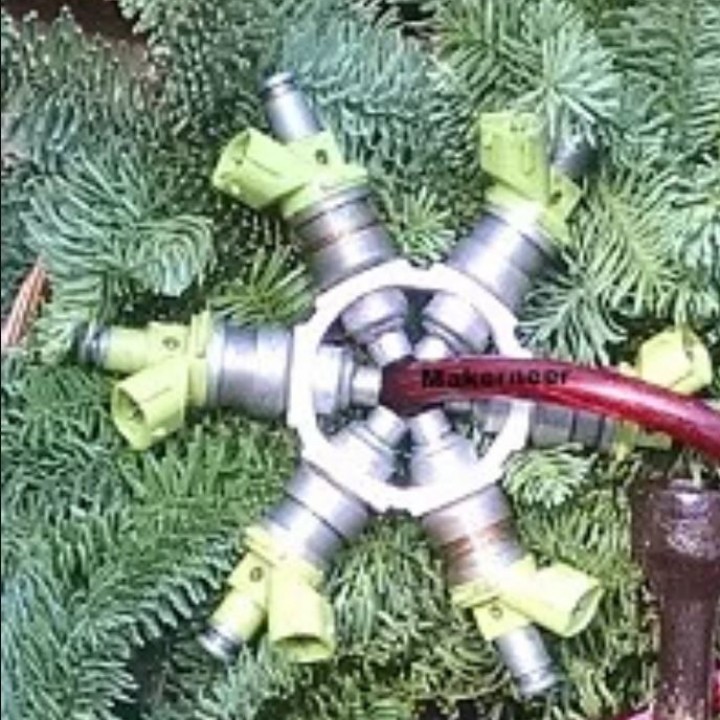 3D Printable Fuel injector snowflake by Nate