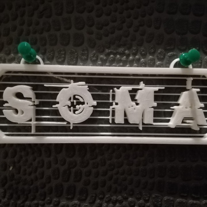 3D Printable Soma game plate/sign by sam steur