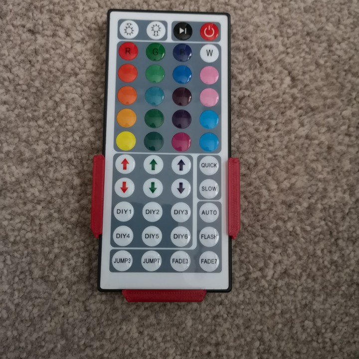 3D Printable RGB LED Remote holder by Dominik Hampel