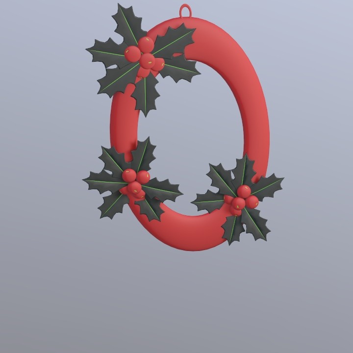3D Printable Wreath Picture Frame Ornament by Joe Collins