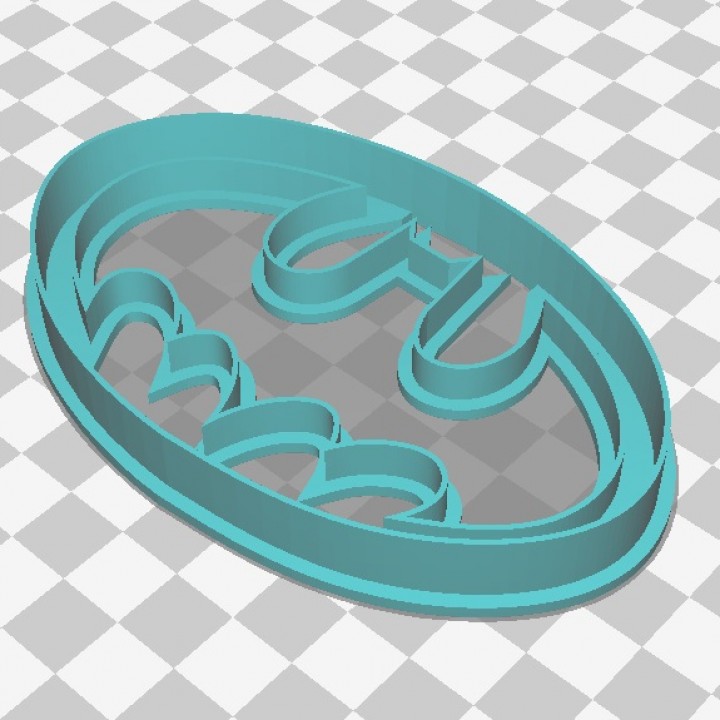 3D Printable Batman logo cookie cutter by Roman Rudencko