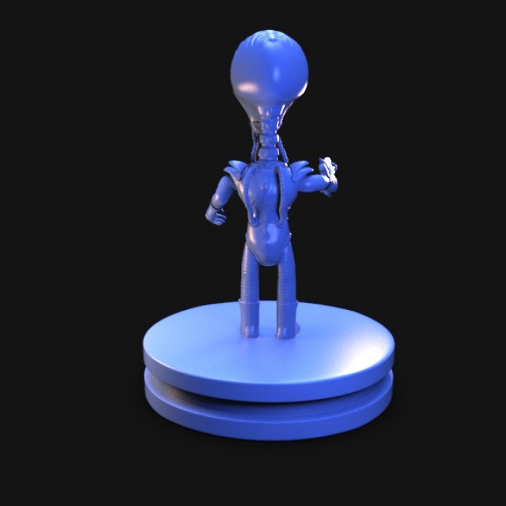 3D Printable Retro Alien 1950's by Pablo Garcia