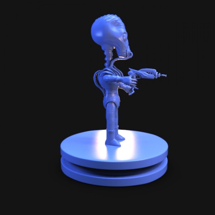 3D Printable Retro Alien 1950's by Pablo Garcia