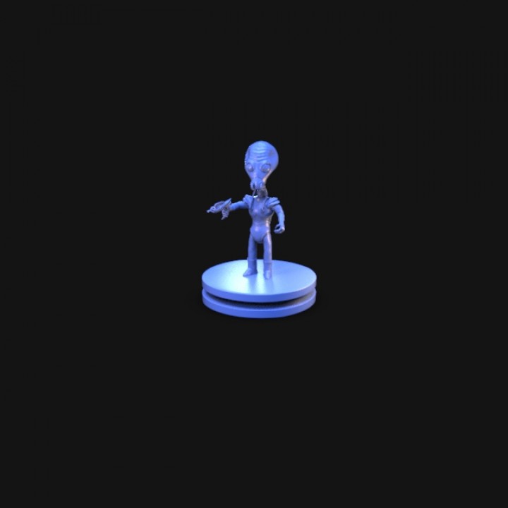 3D Printable Retro Alien 1950's by Pablo Garcia