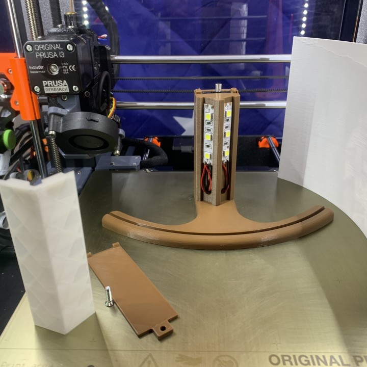 3D Printable Lithophane 9v LED Stand by ben