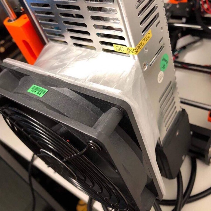 3D Printable Fan shroud (120mm) for Prusa i3 mk3 PSU by Thái Việt Dũng