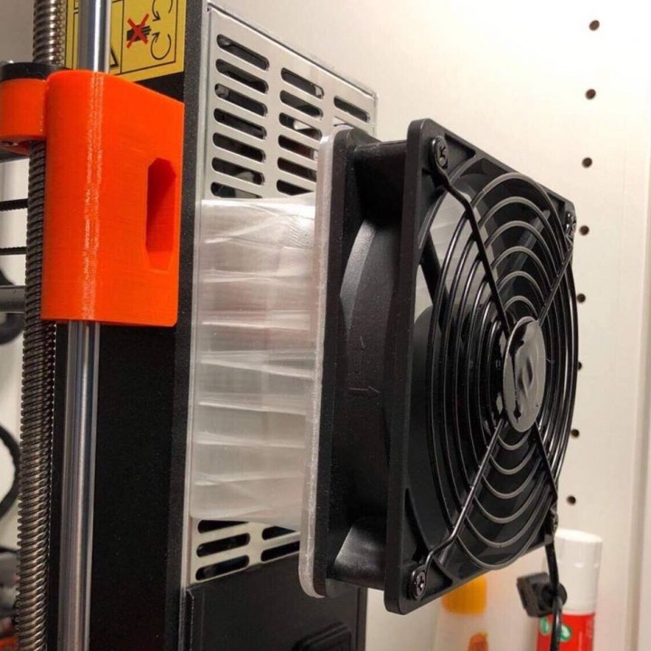 3D Printable Fan shroud (120mm) for Prusa i3 mk3 PSU by Thái Việt Dũng