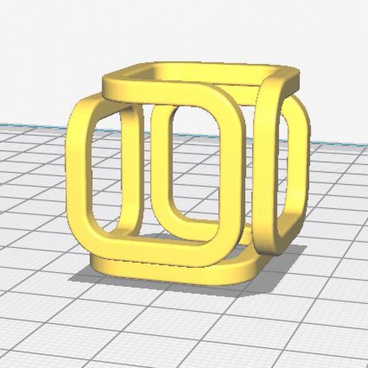 3D Printable one pipe cube by Luke