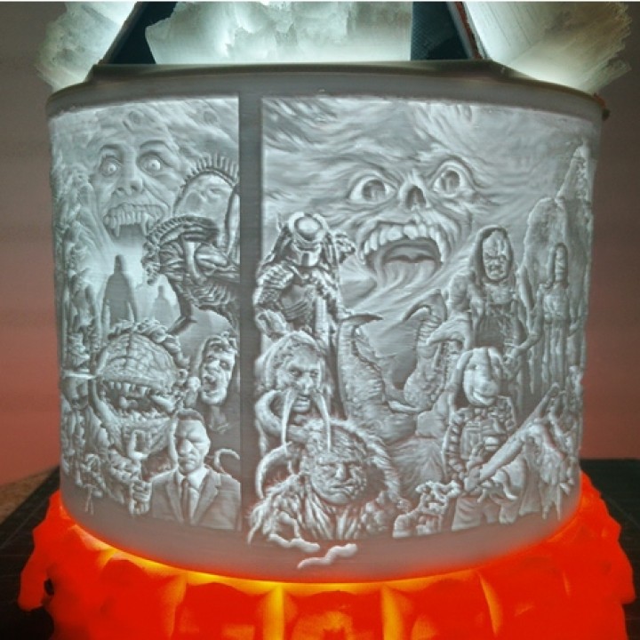 3D Printable Halloween Horror Movie Lithophane by Mike Vol