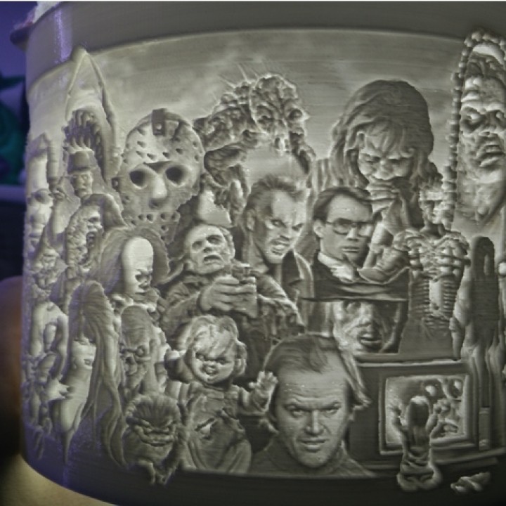 3D Printable Halloween Horror Movie Lithophane by Mike Vol