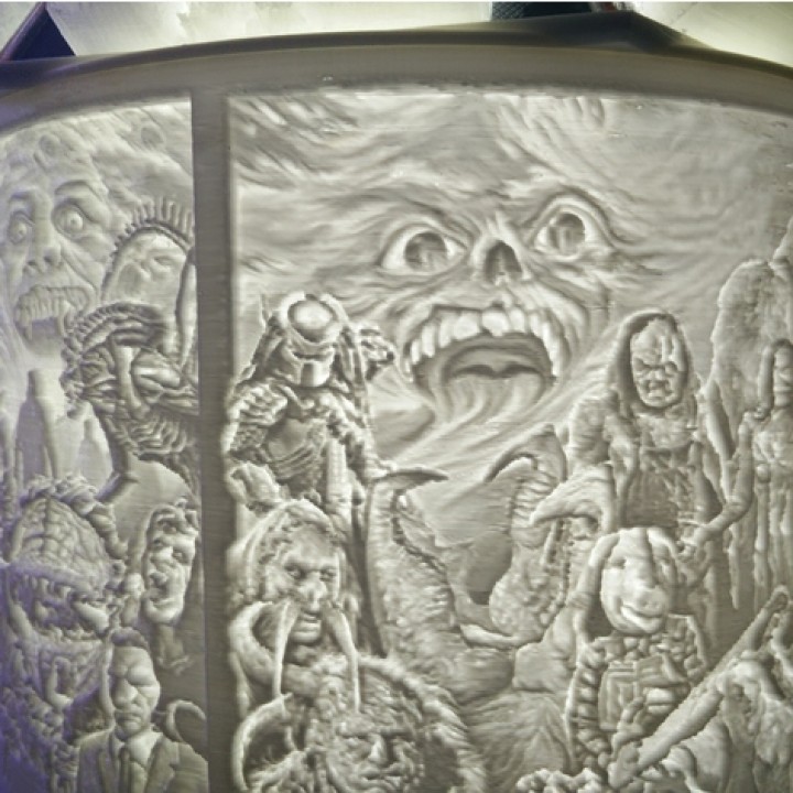 3D Printable Halloween Horror Movie Lithophane by Mike Vol