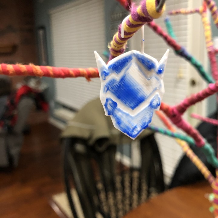 3D Printable Genji Character Icon Ornament by Nicholas Dienstbier