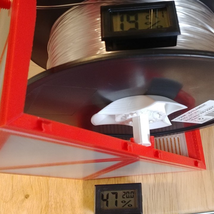 3D Printable Filament Guide and Spool Enclosure by William Dutcher
