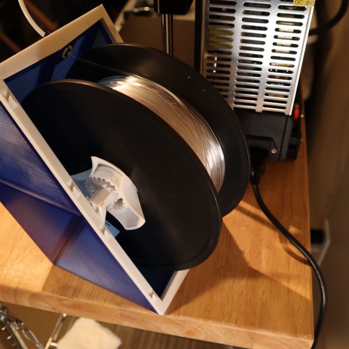 3D Printable Filament Guide and Spool Enclosure by William Dutcher