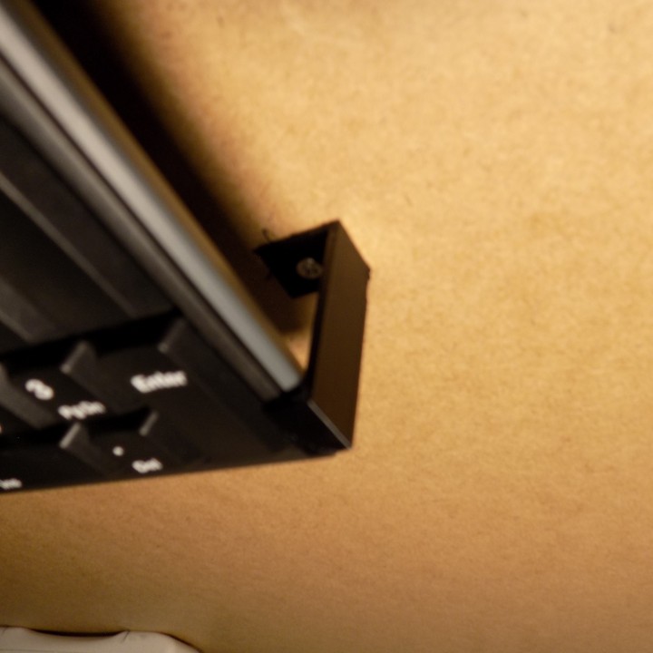 3D Printable Under-Desk Keyboard holder by Llama Lover