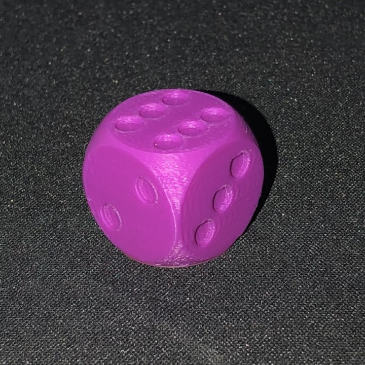 3D Printable 6 sided die by Owen B