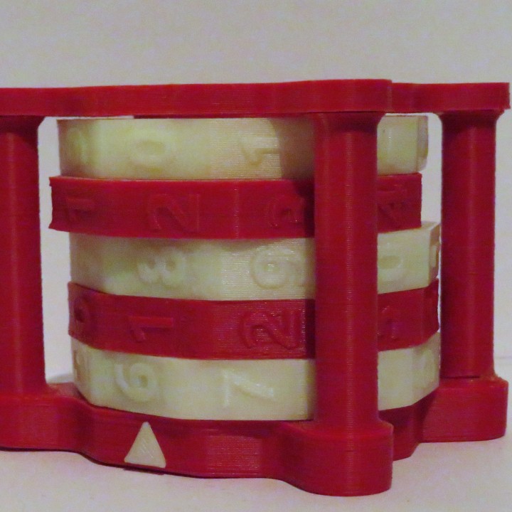 3D Printable Cryptex with numeric code by EL3D