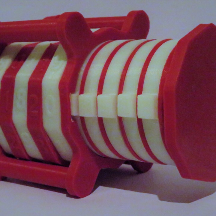3D Printable Cryptex with numeric code by EL3D