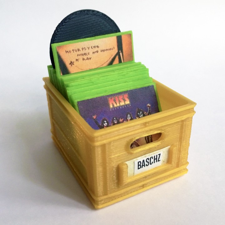3D Printable CRATEFULL OF | Vinyl Record Collection by Baschz Leeft