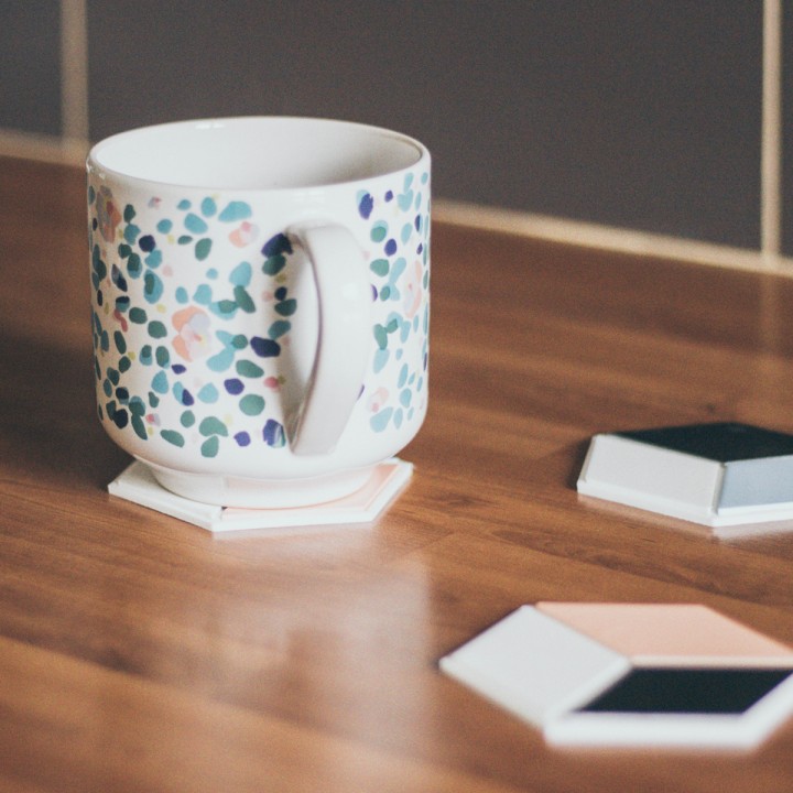 3D Printable Modern Coasters - Hexagonal by Clement C.