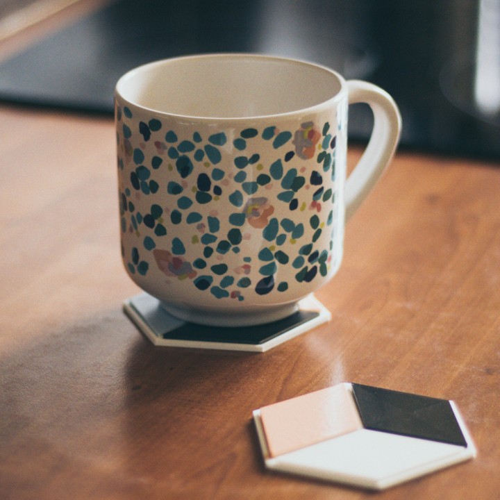 3D Printable Modern Coasters - Hexagonal by Clement C.