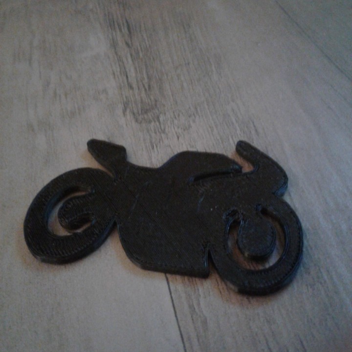 3D Printable Motorcycle Keychain Charm Easy Quick Print by 3D ...