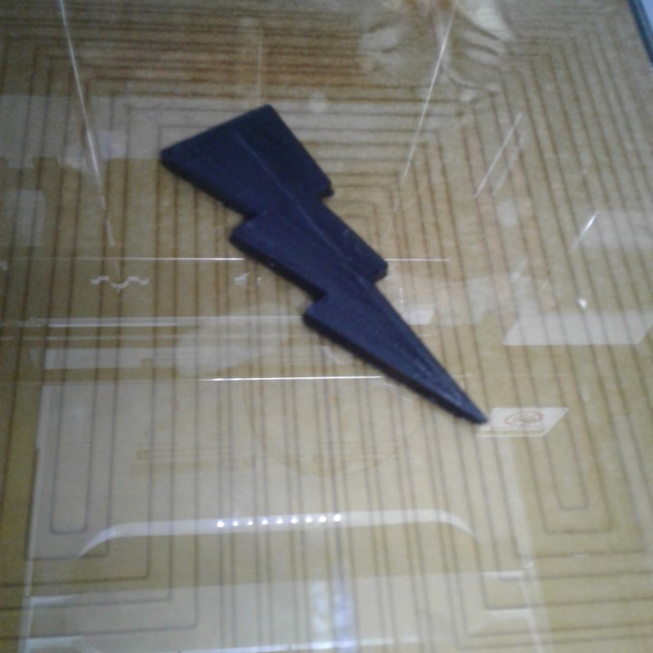 3D Printable Lightning Bolt Easy Quick Print by Elizabeth King
