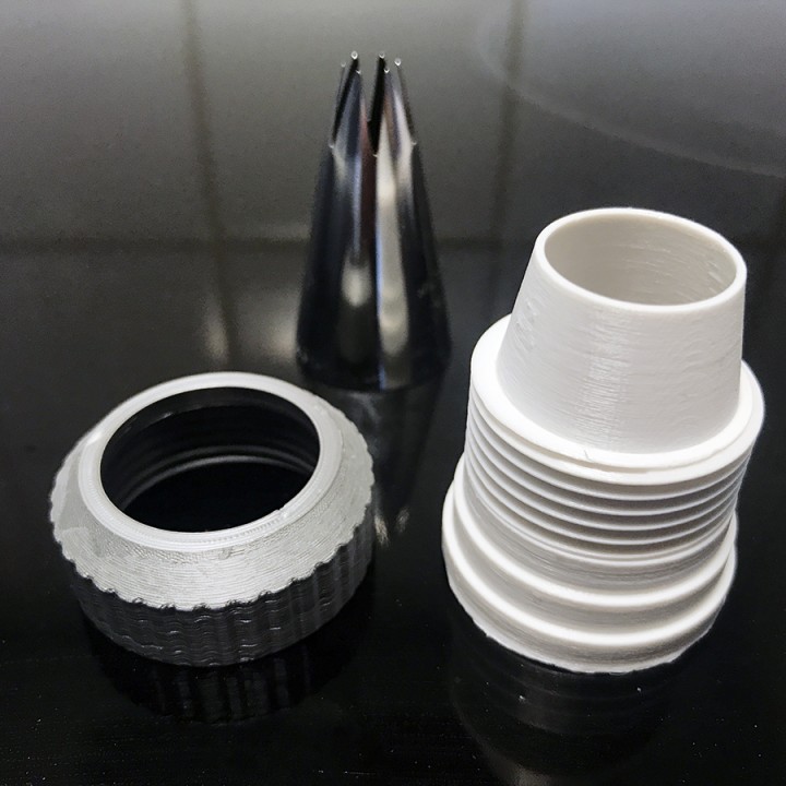 3D Printable WIlton Icing tip coupling by Patrik Rosén