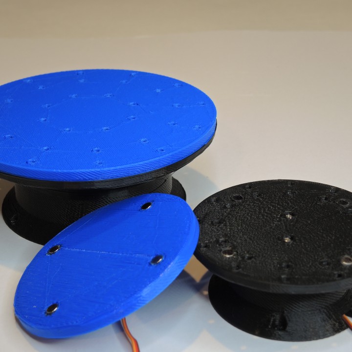 3D Printable Motorized Turntable with Magnetic Attachment Plates by Ali