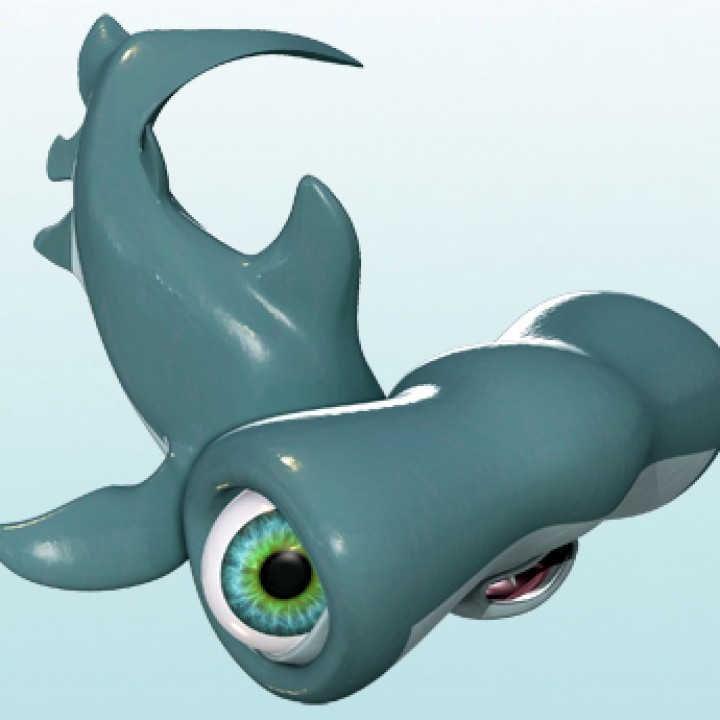 3D Printable cartoon HammerHead by Peter Schuijt