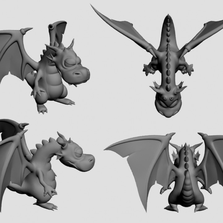 3D Printable Cute dragon by Peter Schuijt