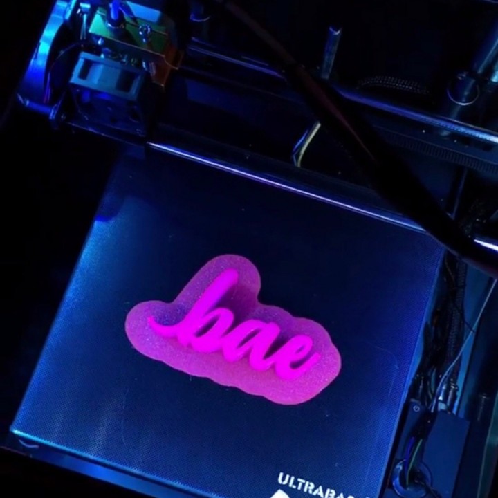 3D Printable BAE Word by Borja