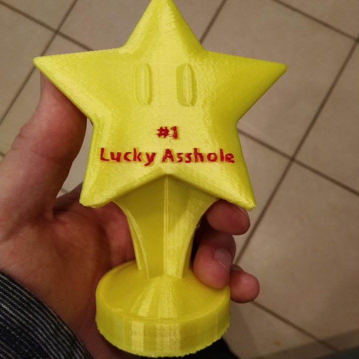 3D Printable Mario Party Trophy by Kyle muehl